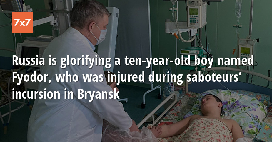 Russia is glorifying a ten-year-old boy named Fyodor, who was injured ...